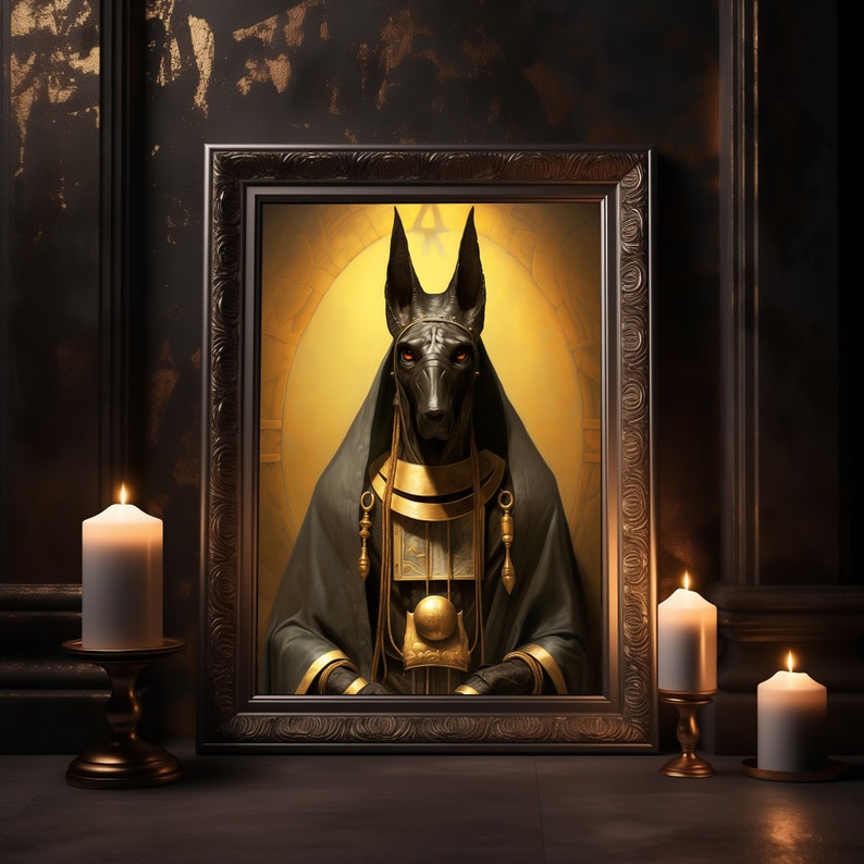 Anubis Fine Art Print, Ancient Egyptian God Wall Art, Egyptian ...
