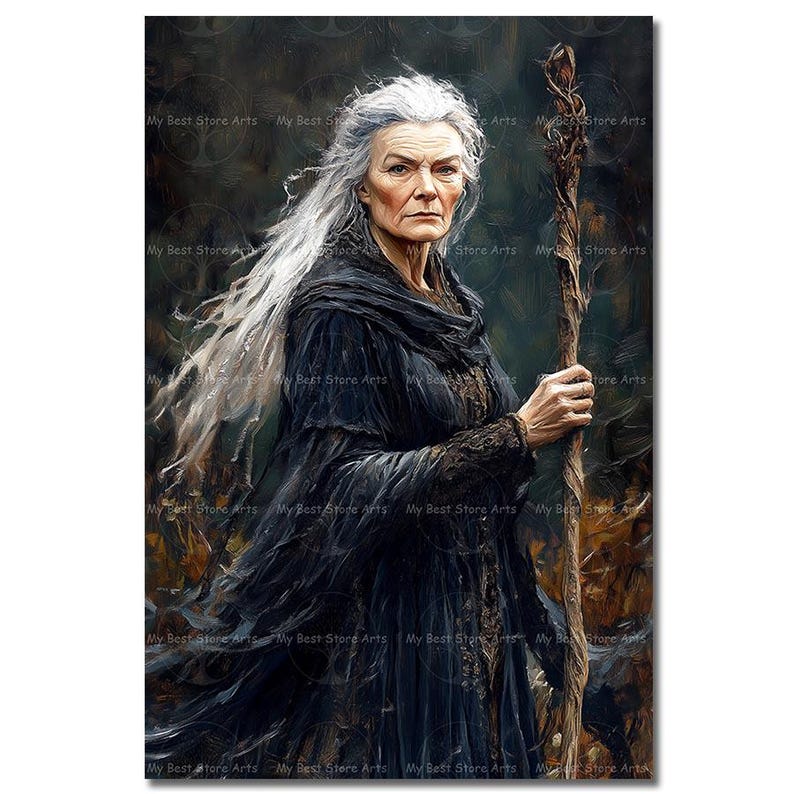 Mystical Cailleach Art Print - Fantasy Gothic Picture, Dark Academia ...
