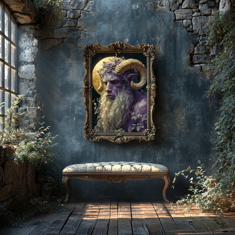Lilac Satyr Fine Art Print Fantasy Greek Mythology Picture, Witchy Dark ...
