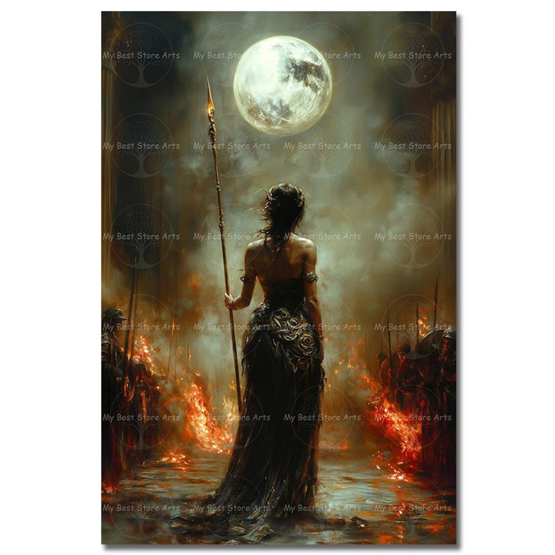 Queen Medb Art Print - Witchy Gothic Picture, Irish Folklore Wall Decor ...