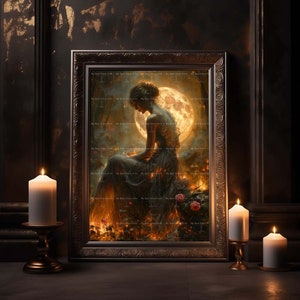 Persephone in the Underworld Art Print - Witchy Gothic Picture, Goddess ...