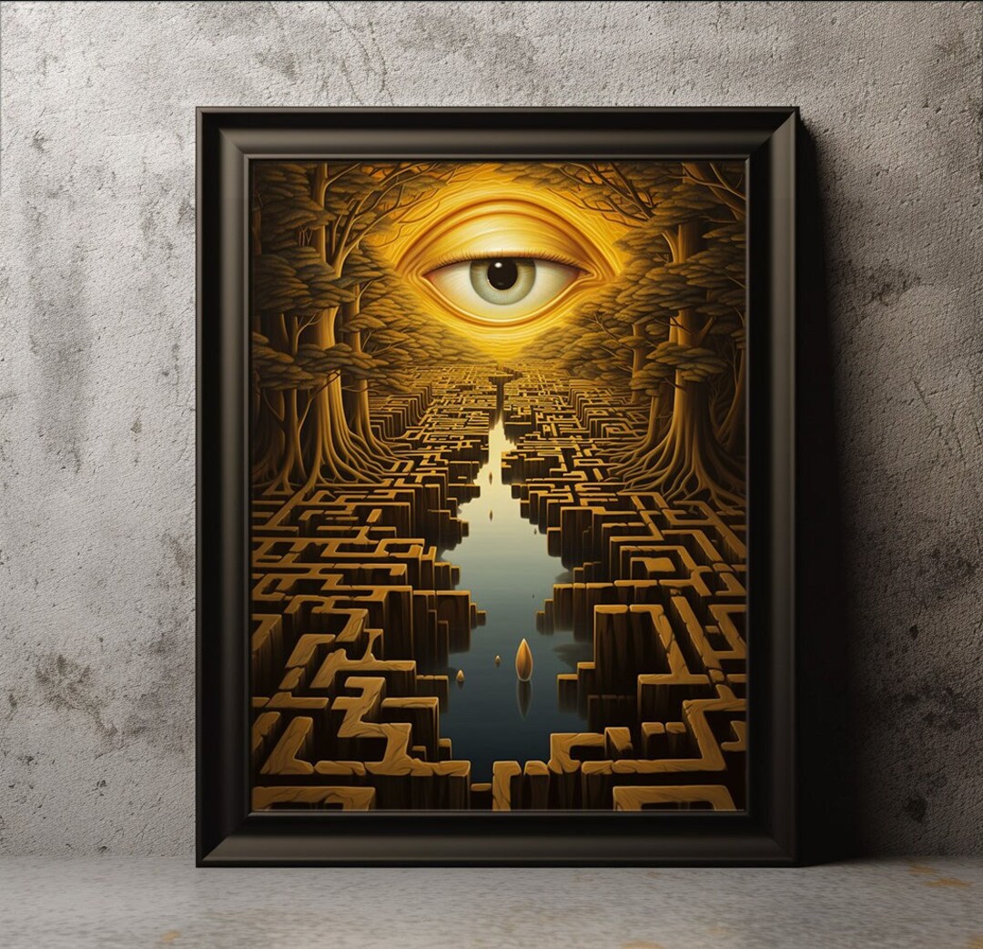 Maze Eye Surreal Fantasy Dark Academia Occult Fine Art Print - Etsy