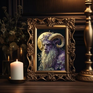Lilac Satyr Fine Art Print Fantasy Greek Mythology Picture, Witchy Dark ...