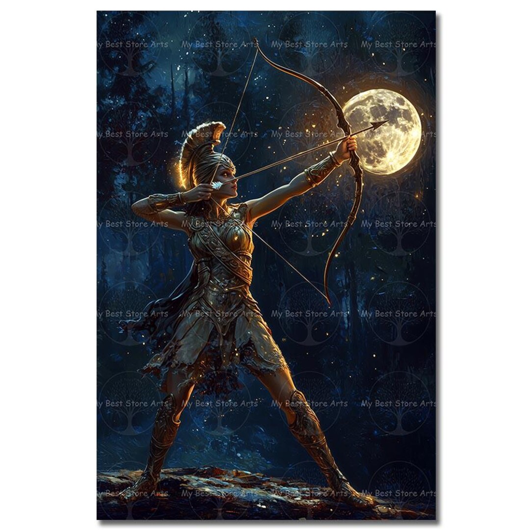 Mystical Artemis Art Print | Greek Goddess of Hunting & Moon ...