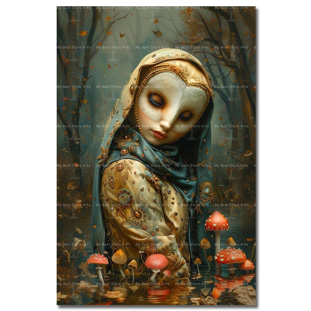 Owl Fae Art Print - Fantasy Fairy, Cottagecore Picture, Fae Poster ...