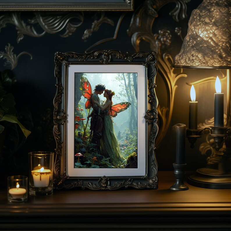 Romantic Fairy Art Print Fantasy Wall Decor, Magical Fae Poster ...