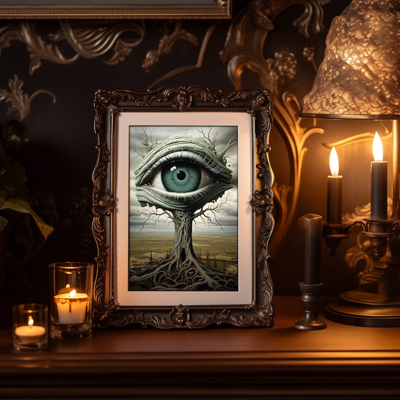 Eye of the Tree Fine Art Print Surreal Fantasy Poster, Witchy Dark ...