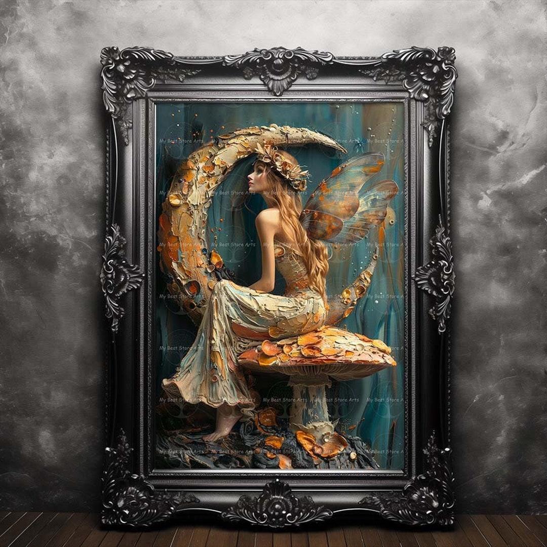 Surreal Fairy Art Print Fantasy Picture, Gothic Fae Poster, Whimsical ...