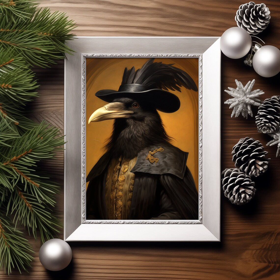 Victorian Crow Fine Art Print, Dark Fantasy, Animal Wall Decor, Gothic ...