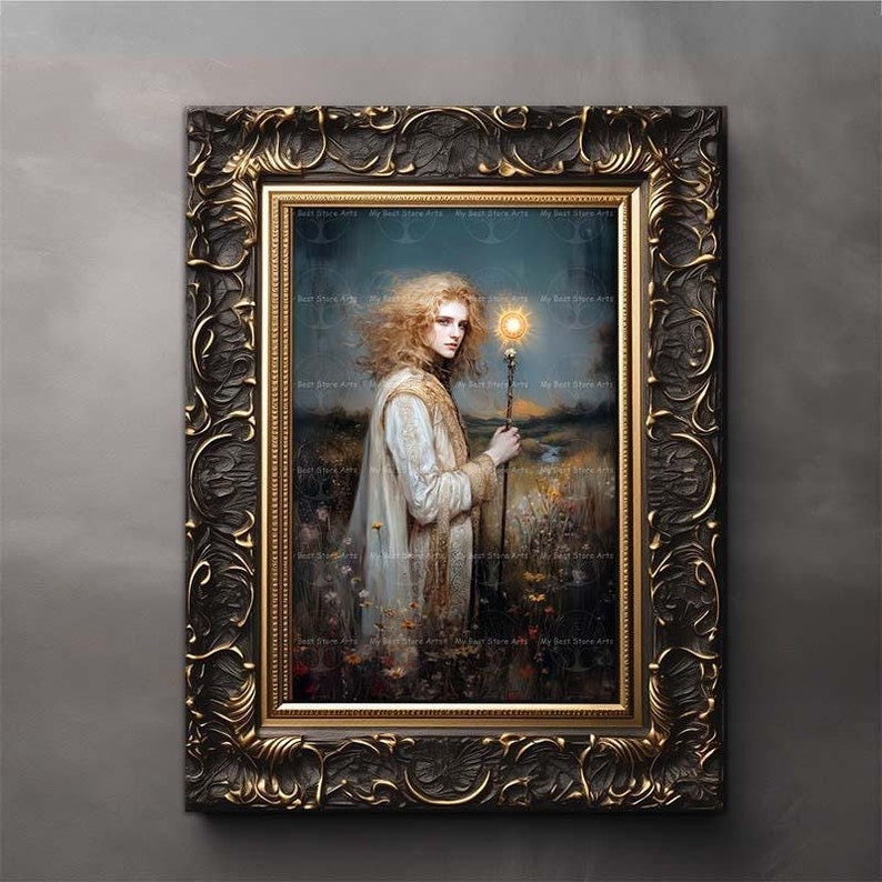 Belenus Art Print - Celtic God of Light Picture, Folklore Cottagecore ...