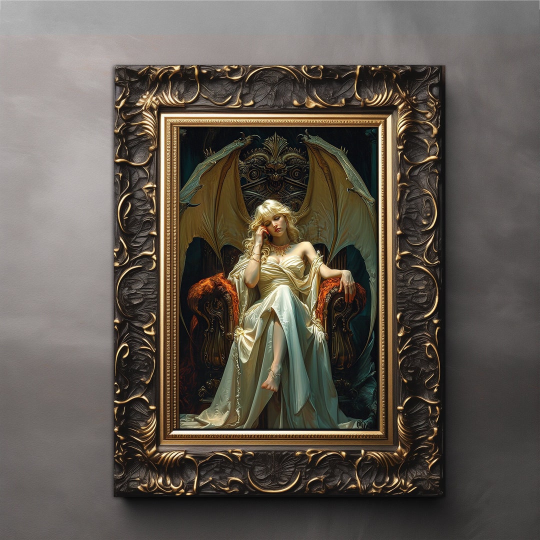 Queen Lilith Art Print Witchy Artwork, Dark Academia Poster, Gothic ...