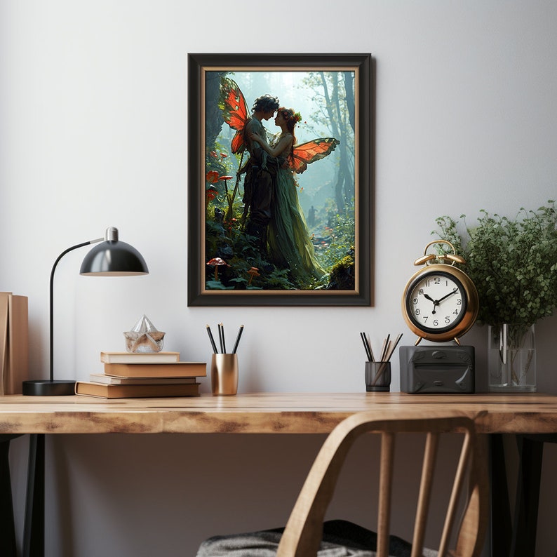 Romantic Fairy Art Print Fantasy Wall Decor, Magical Fae Poster ...
