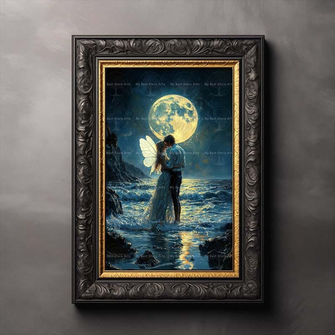 Romantic Fairy Ocean Art Print Fantasy Picture, Nautical Fae Poster ...