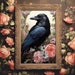 Raven Fantasy Art Print Whimsical Raven Decor Floral - Etsy