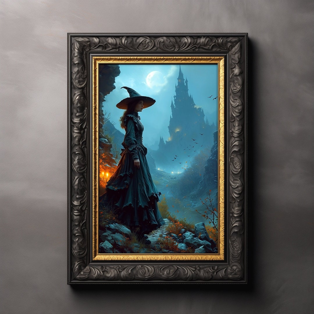 Witch Art Print Witchy Fantasy Picture, Gothic Occult, Vampire ...