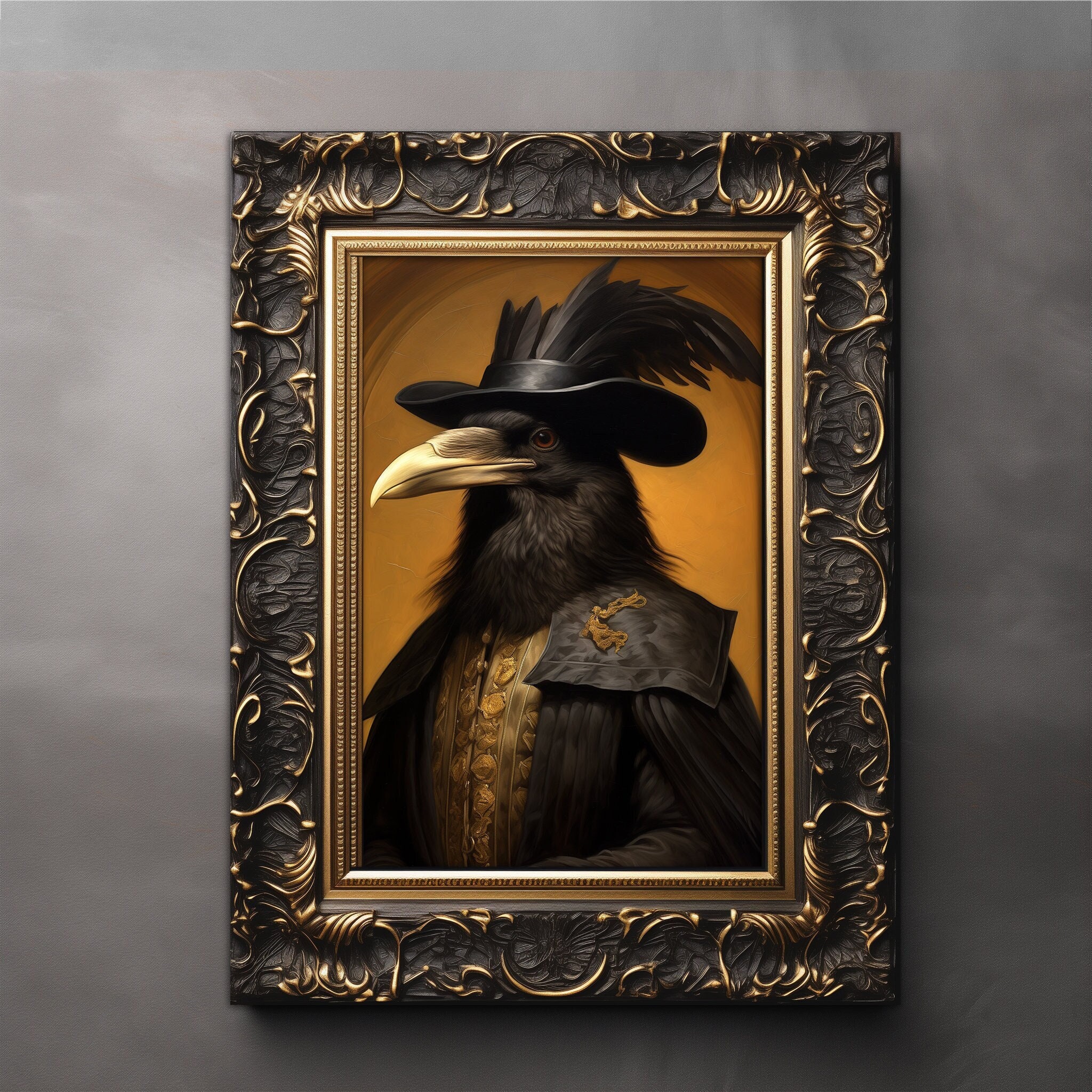 Victorian Crow Fine Art Print, Dark Fantasy, Animal Wall Decor, Gothic ...