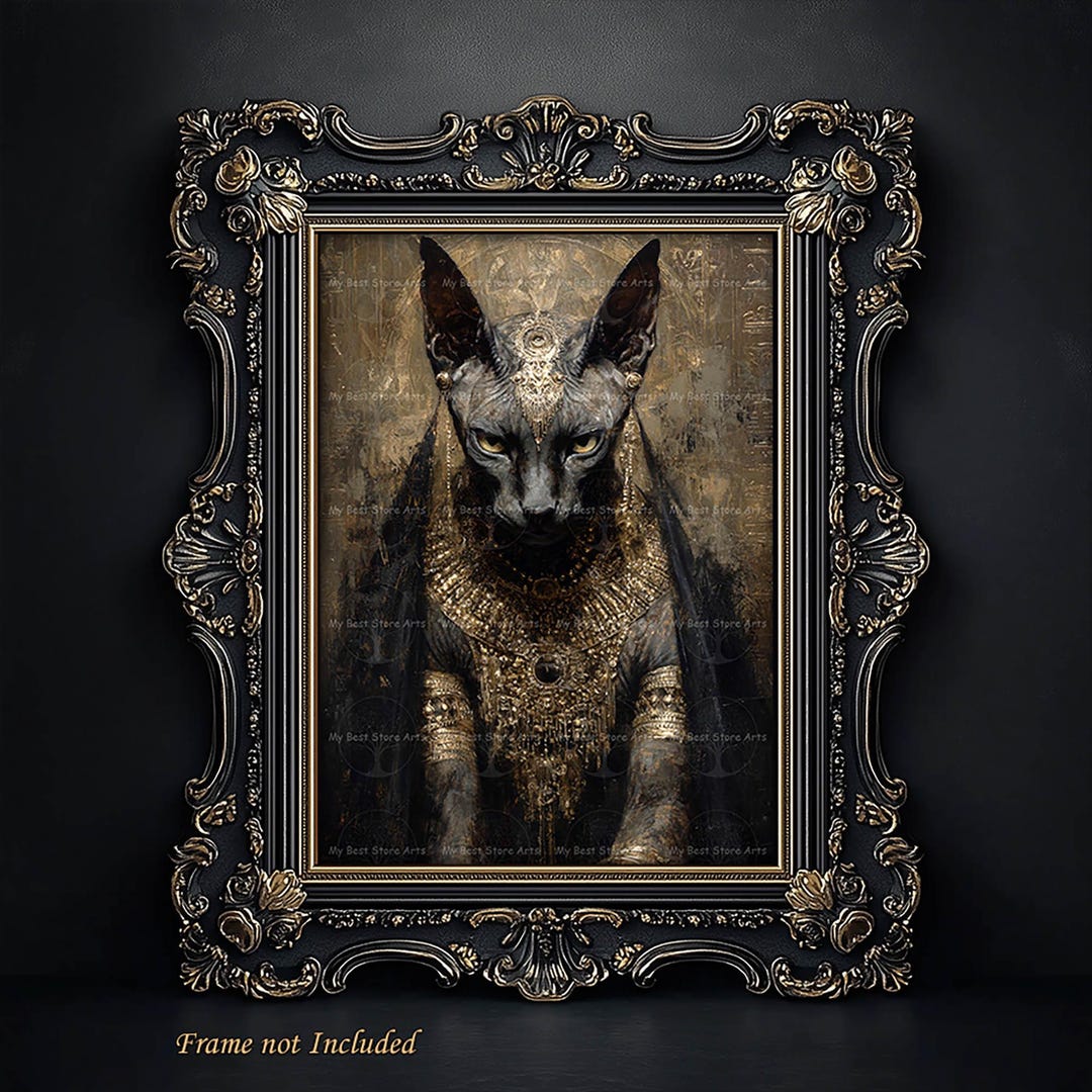 Bastet Luster Art Print - Ancient Egyptian Goddess Wall Art, Witchy ...