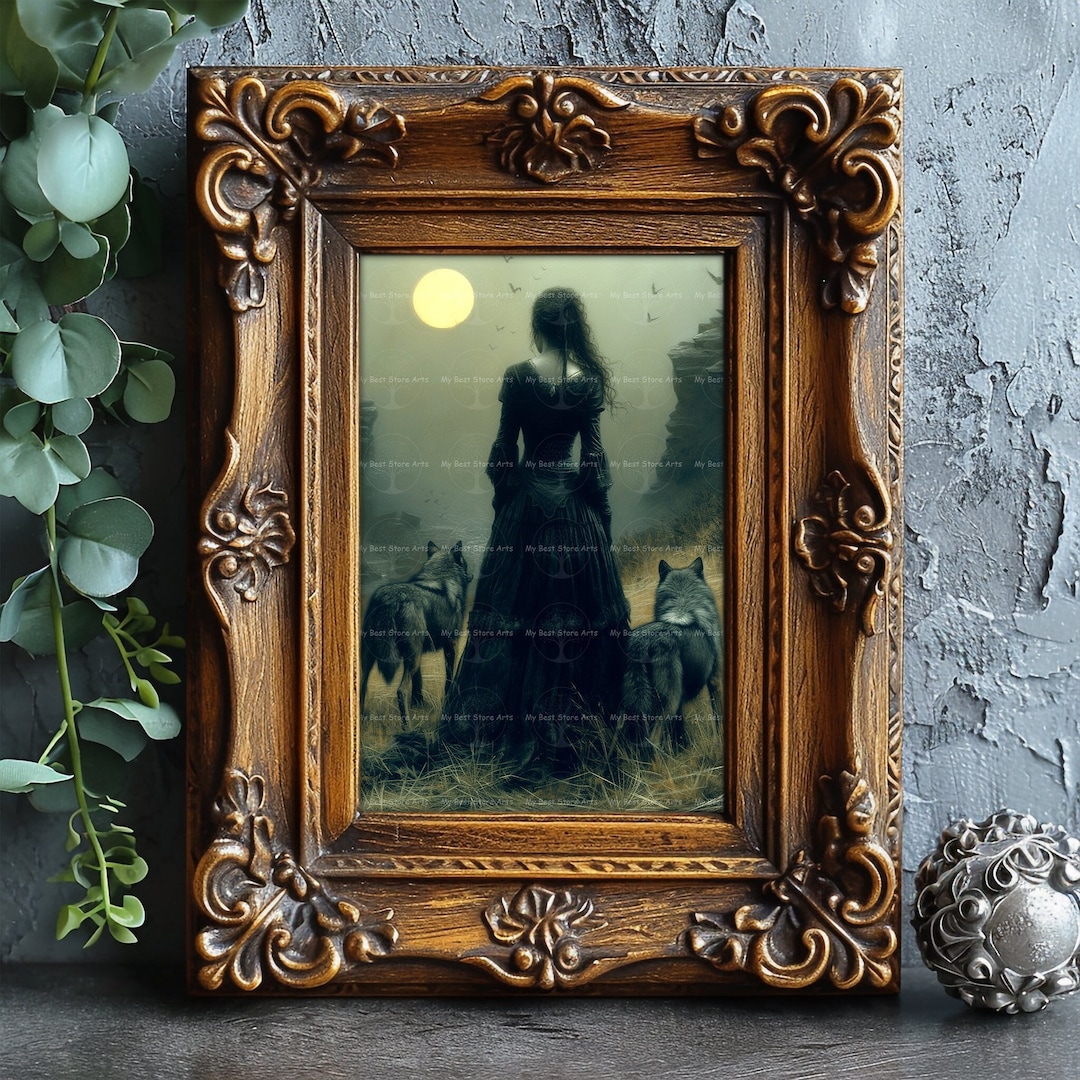 Hecate and Her Wolf Dogs Art Print - Witchy, Gothic Occult Picture ...
