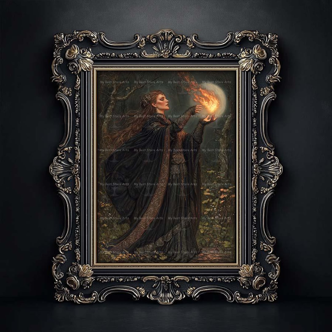 Nicnevin Witch Art Print - Deity Wall Decor, Scottish Pagan Poster ...