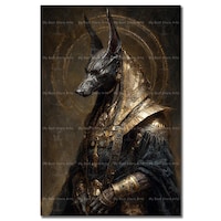 Bastet Framed Canvas Art Nouveau Print, Egyptian Goddess of War, Framed ...