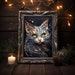 Whimsical Cat Fine Art Print Surreal Painting Poster, Pet Portrait ...