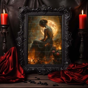 Persephone in the Underworld Art Print - Witchy Gothic Picture, Goddess ...