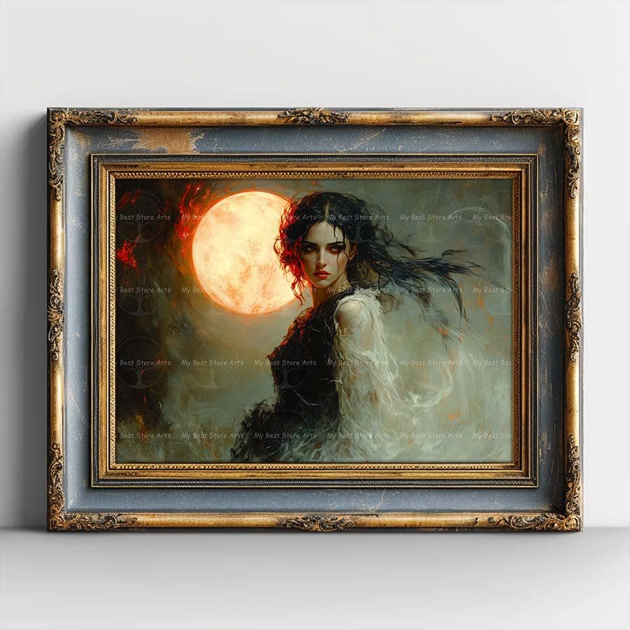 Scathach Art Print - Witchy Gothic Picture, Celtic Wall Decor, Dark ...