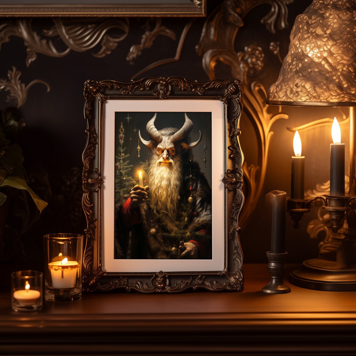 Krampus Art Print Krampus Christmas Poster Horror Decor Dark Academia ...