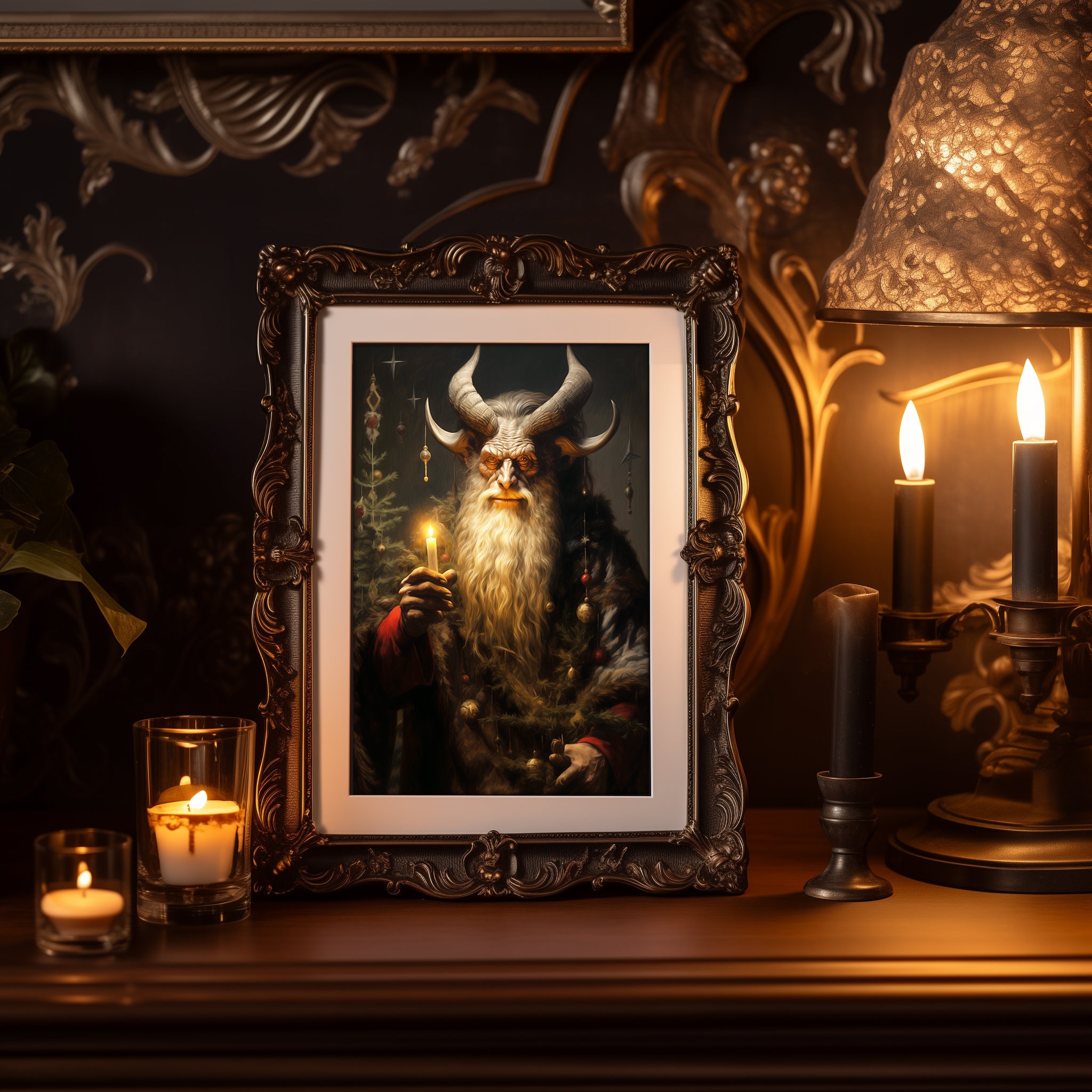 Krampus Art Print Krampus Christmas Poster Horror Decor Dark Academia ...