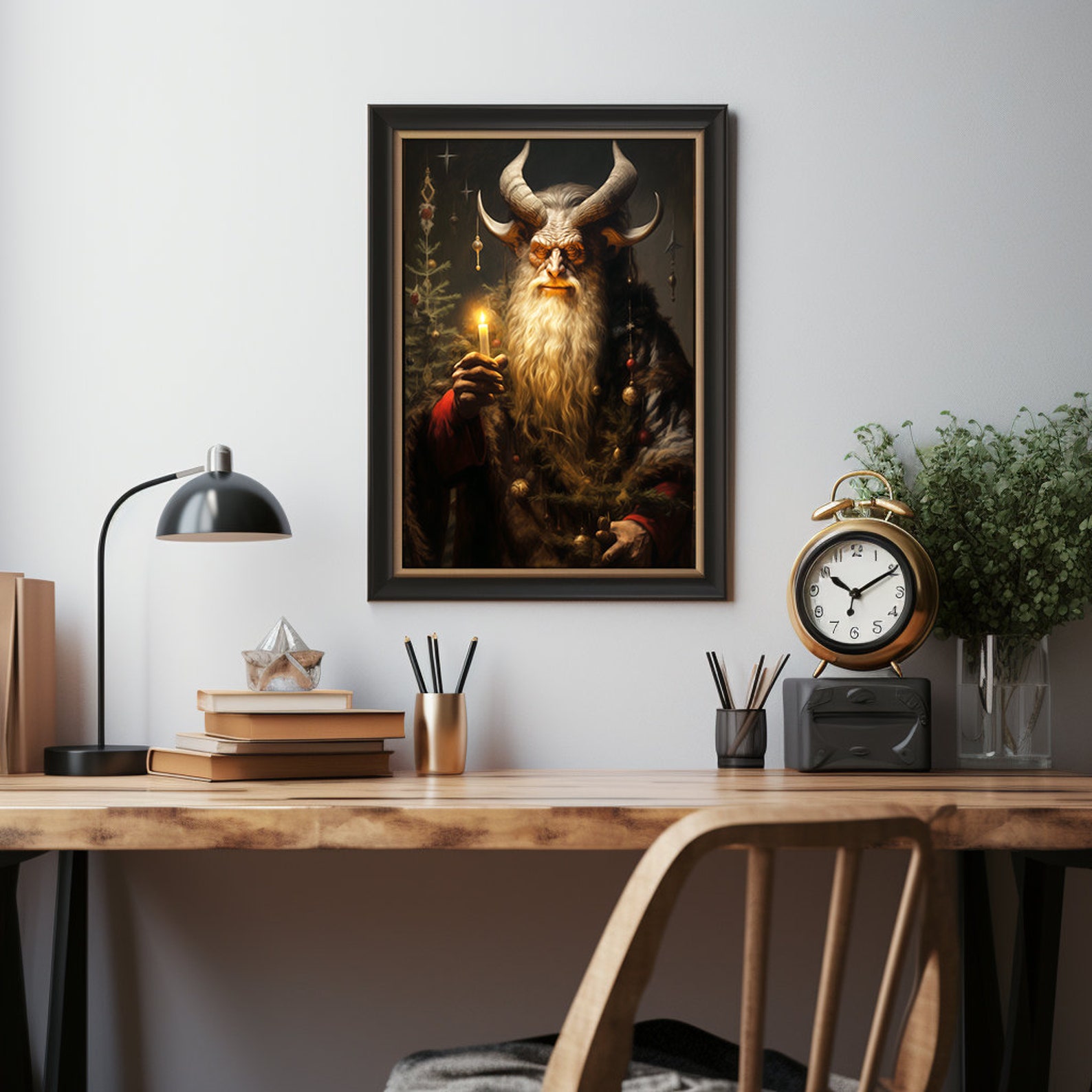 Krampus Art Print Krampus Christmas Poster Horror Decor Dark Academia ...