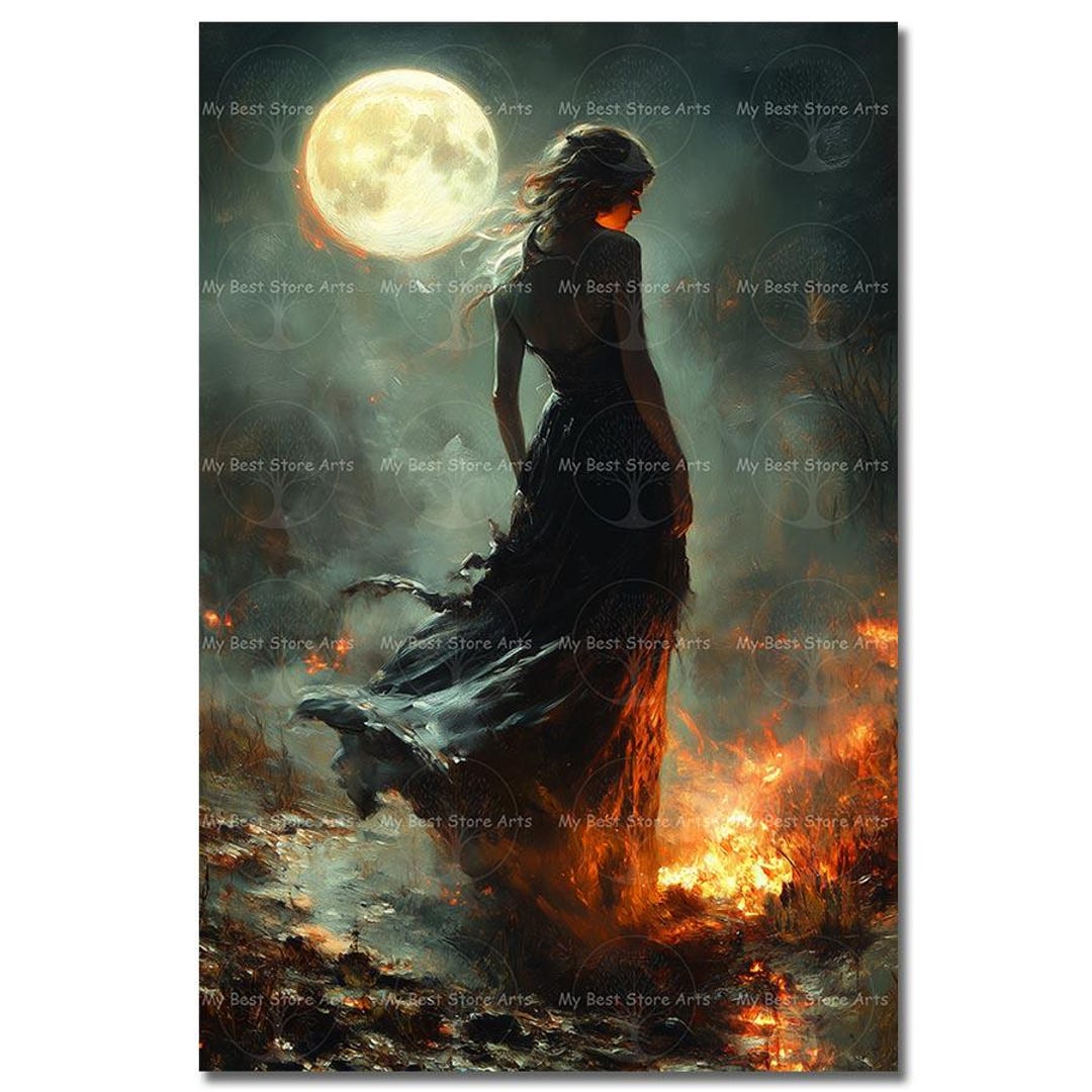 Nicnevin Art Print - Witch Deity Wall Decor, Scottish Pagan Poster ...