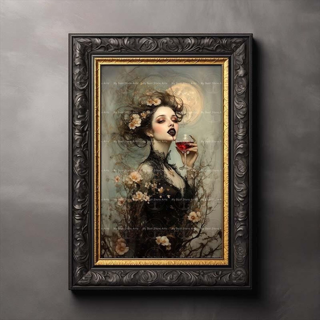 Vampire's Glass Fine Art Print - Fantasy Gothic, Witchy Vampiric ...
