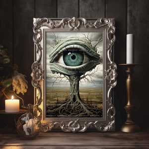 Eye of the Tree Fine Art Print Surreal Fantasy Poster, Witchy Dark ...