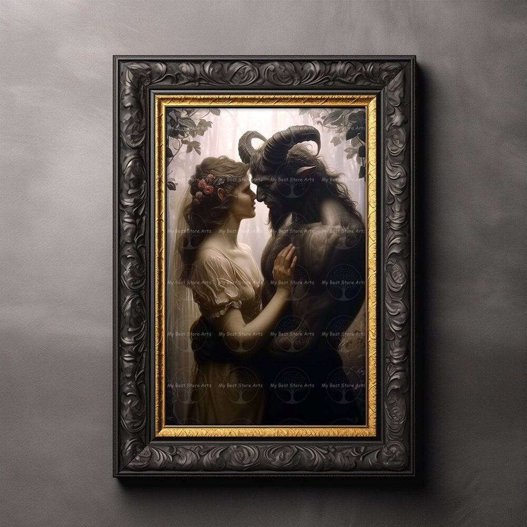 Dark Romance Art Print - Gothic Woman, Witchy Occult Picture, Moody ...