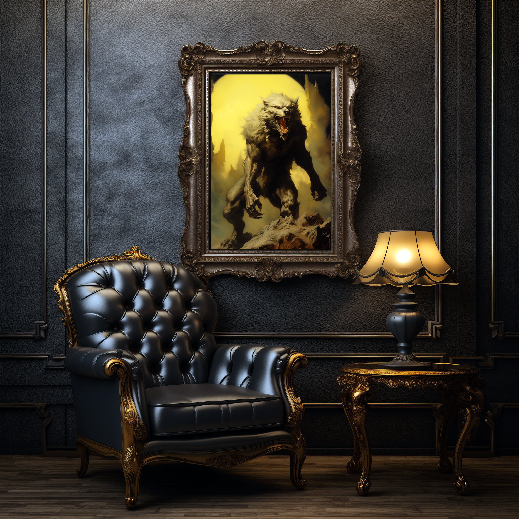 Lycan Werewolf Art Print Wolf Poster Art, Gothic Home Decor, Dark ...