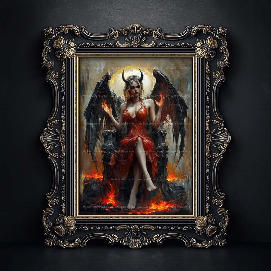 Underworld Queen Art Print - Gothic Fantasy Poster, Dark Academia Woman ...