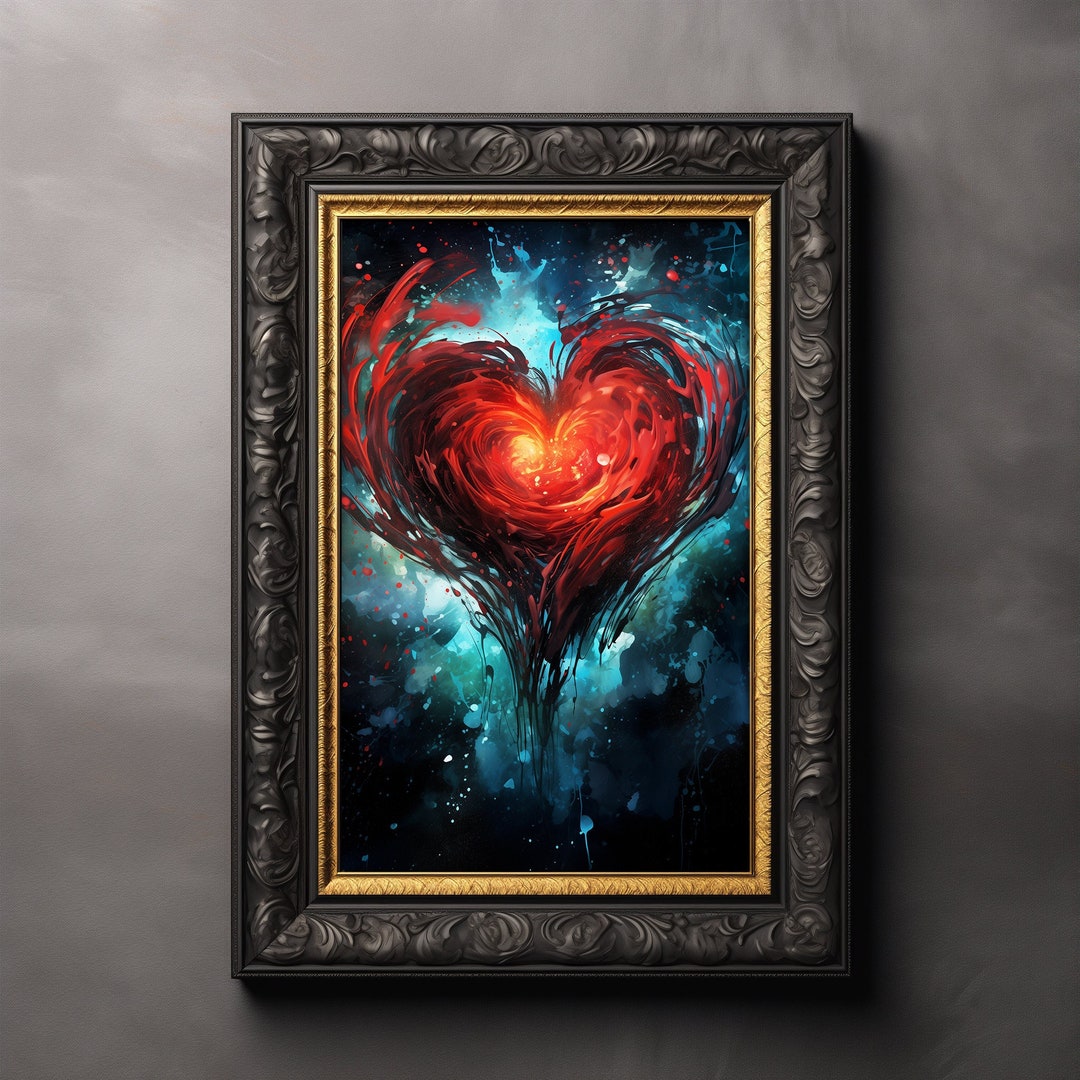 Heart Art Print, Surreal Poster, Fantasy Wall Decor, Whimsigoth Picture ...