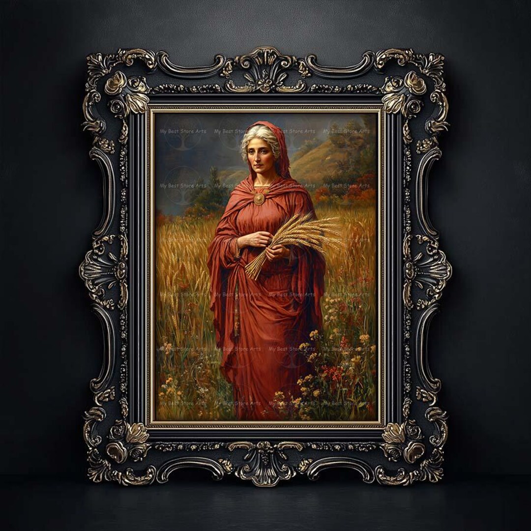 Mystical Demeter Art Print | Greek Goddess of Harvest & Agriculture ...