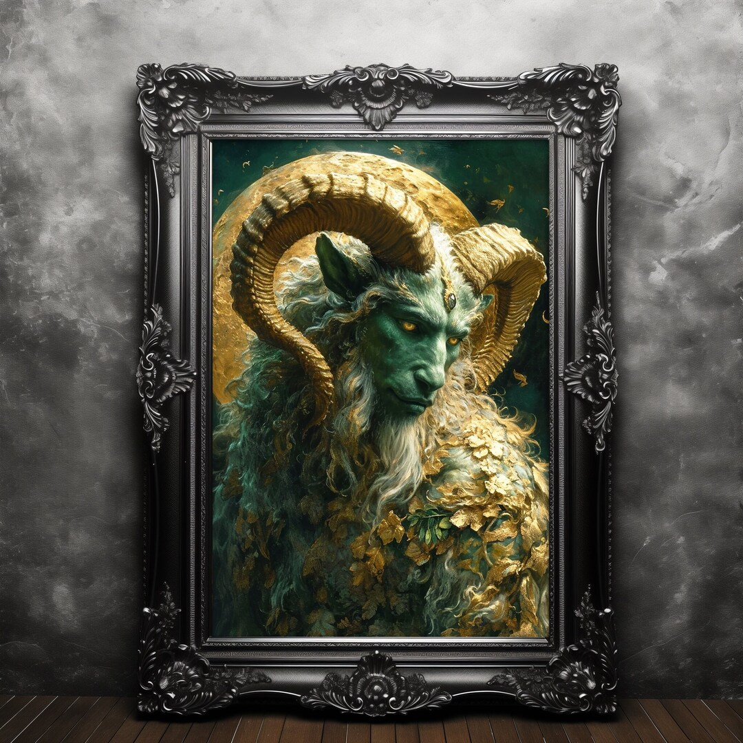 Nature Guardian Satyr Art Print Fantasy Greek Mythology Picture, Witchy ...