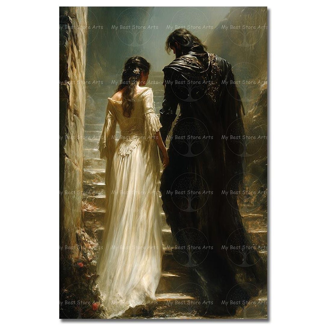 Gothic Hades and Persephone Art Print - Mystical Dark Academia Poster ...