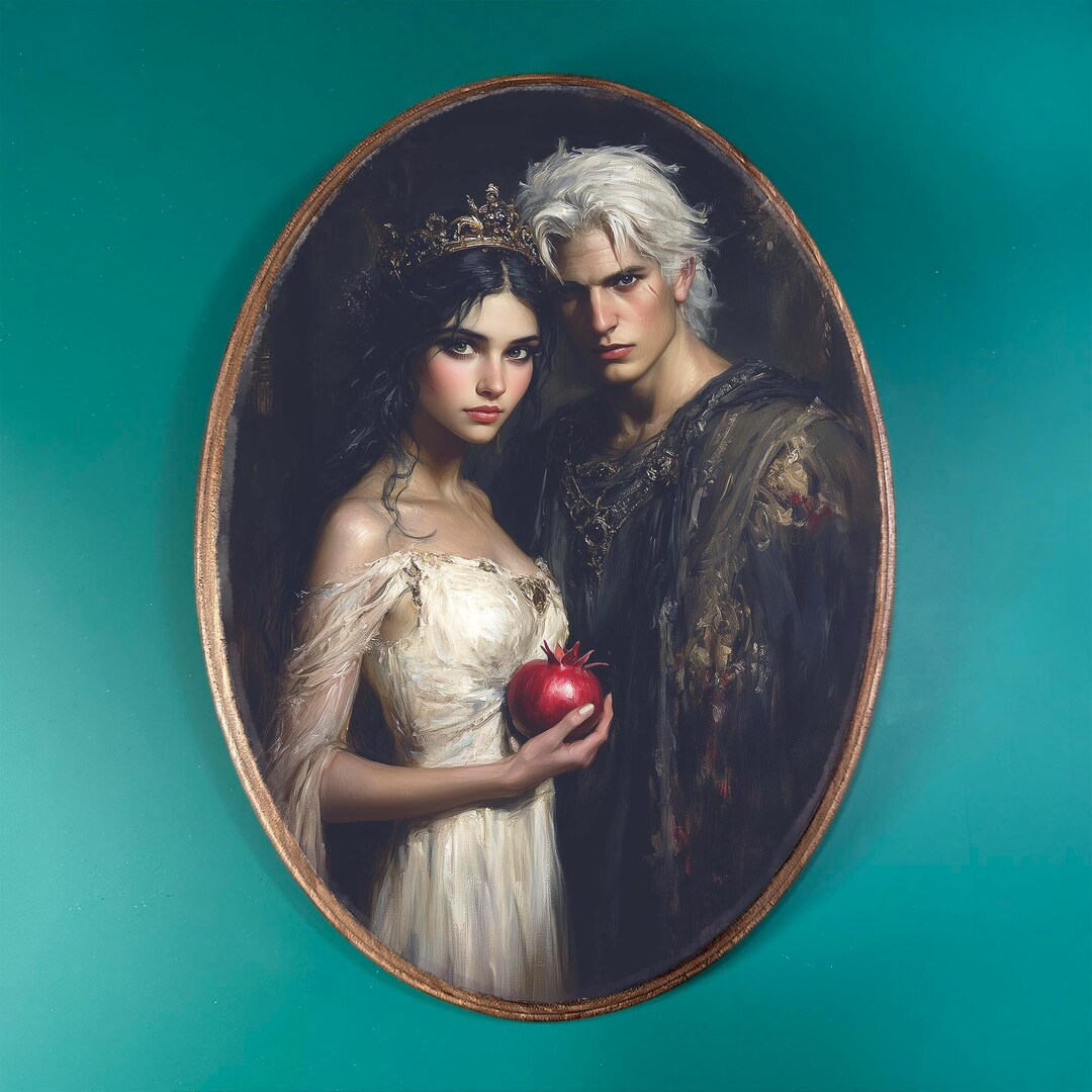 Persephone and Hades Wooden Decor- Gothic Fantasy Vintage Style Wood ...