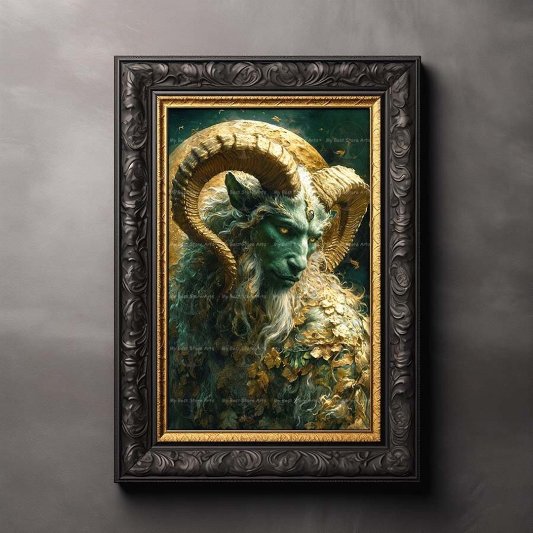 Nature Guardian Satyr Art Print Fantasy Greek Mythology Picture, Witchy ...
