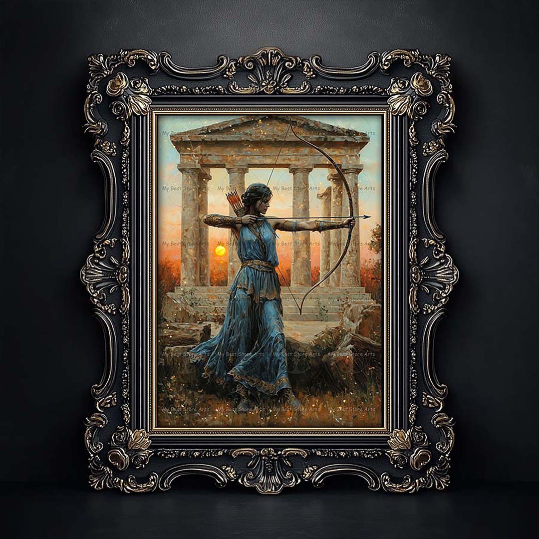 Artemis Archer Fine Art Print | Greek Goddess of Hunting & Moon ...