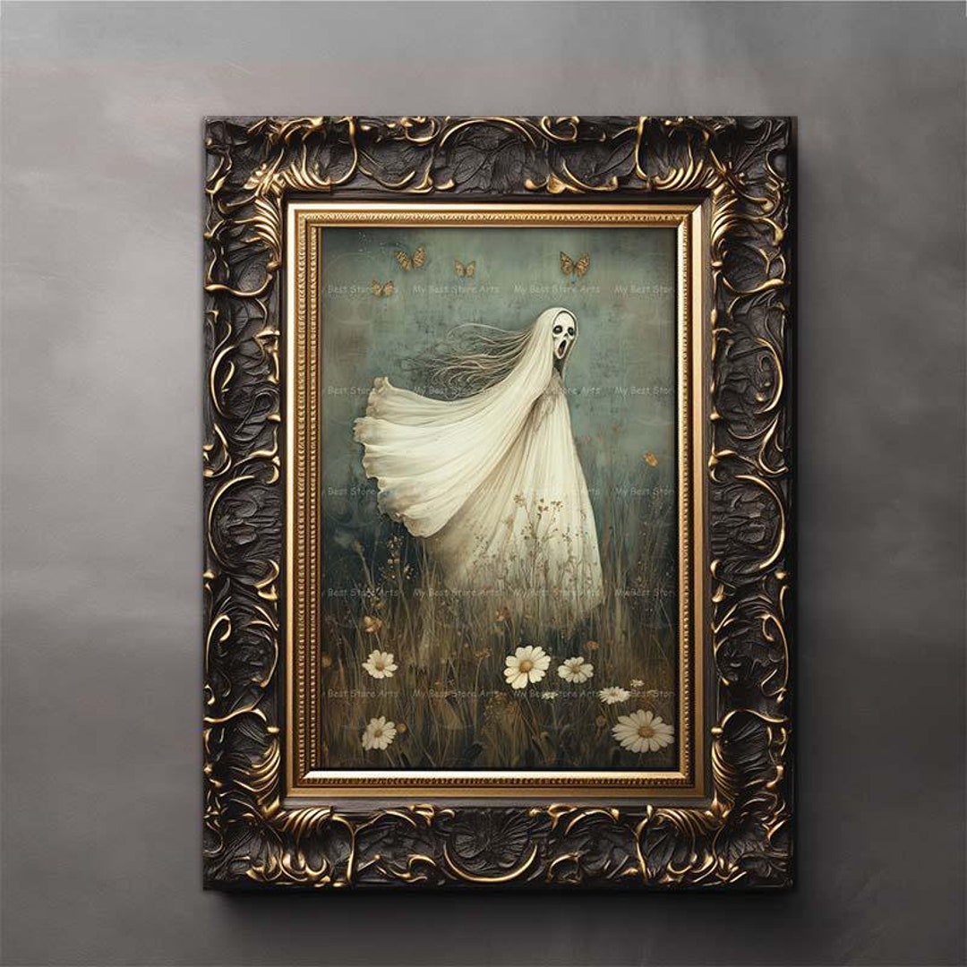 Spooky Banshee Art Print Witchy Dark Academia, Lady Gothic Decor ...