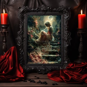 Persephone in the Garden Art Print - Witchy Whimsical, Gothic Picture ...