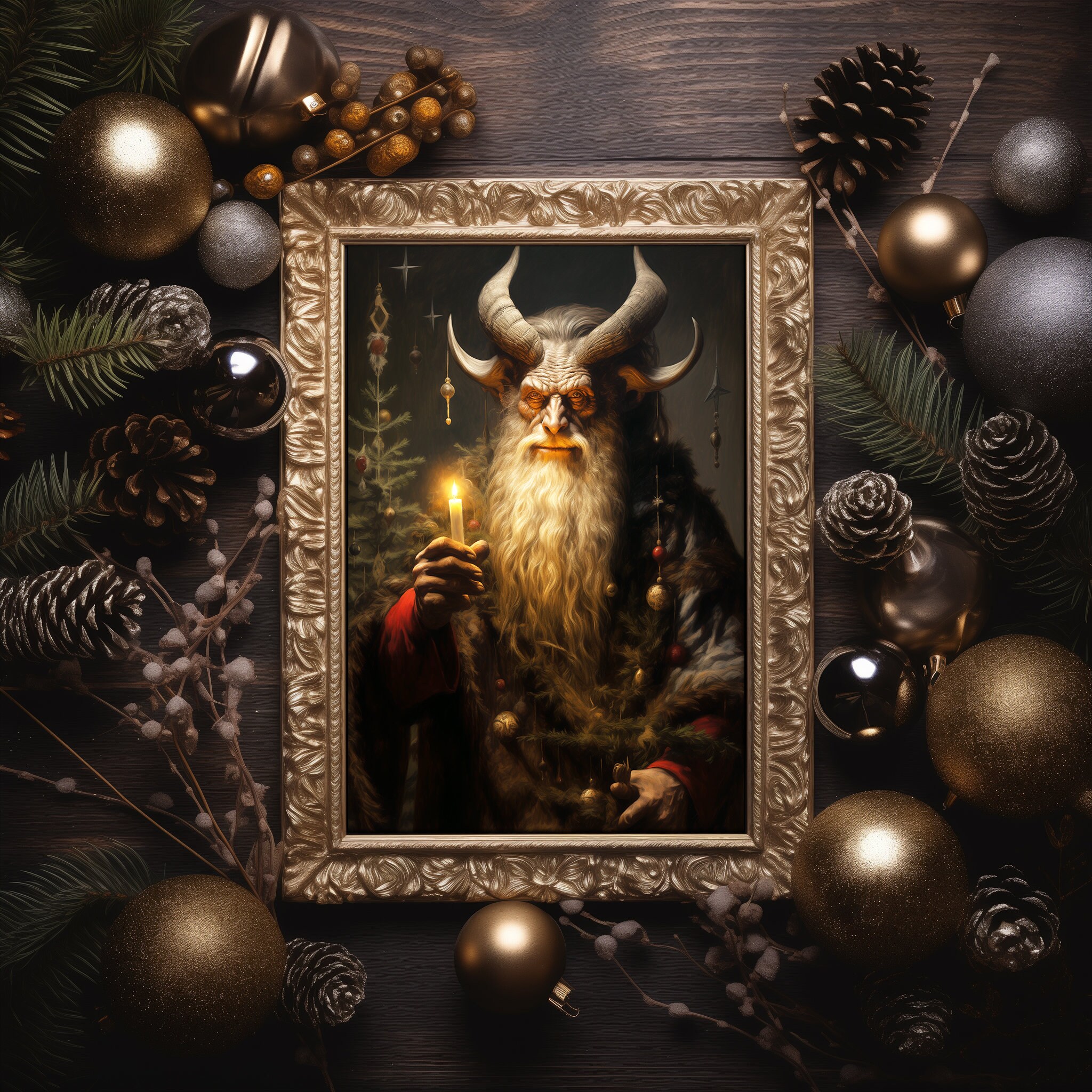 Krampus Art Print Krampus Christmas Poster Horror Decor Dark Academia ...