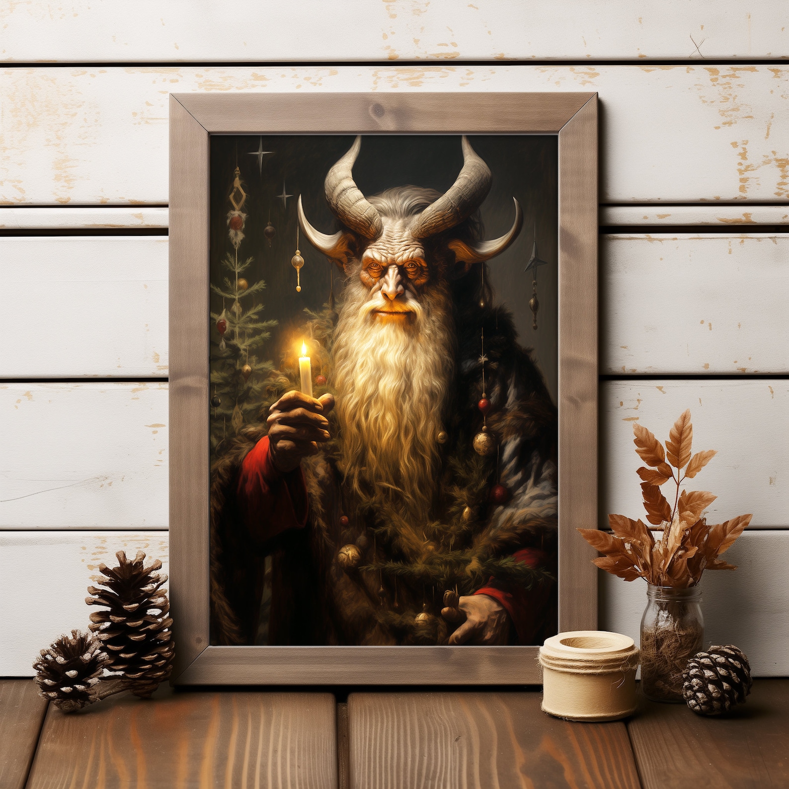 Krampus Art Print Krampus Christmas Poster Horror Decor Dark Academia ...
