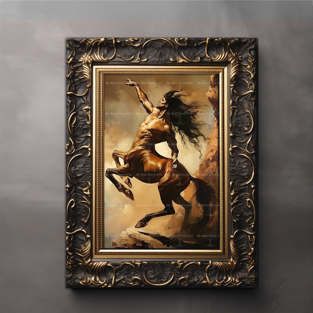 Centaur Fantasy Fine Art Print Greek Myth Man Horse, Warrior Wall Decor ...