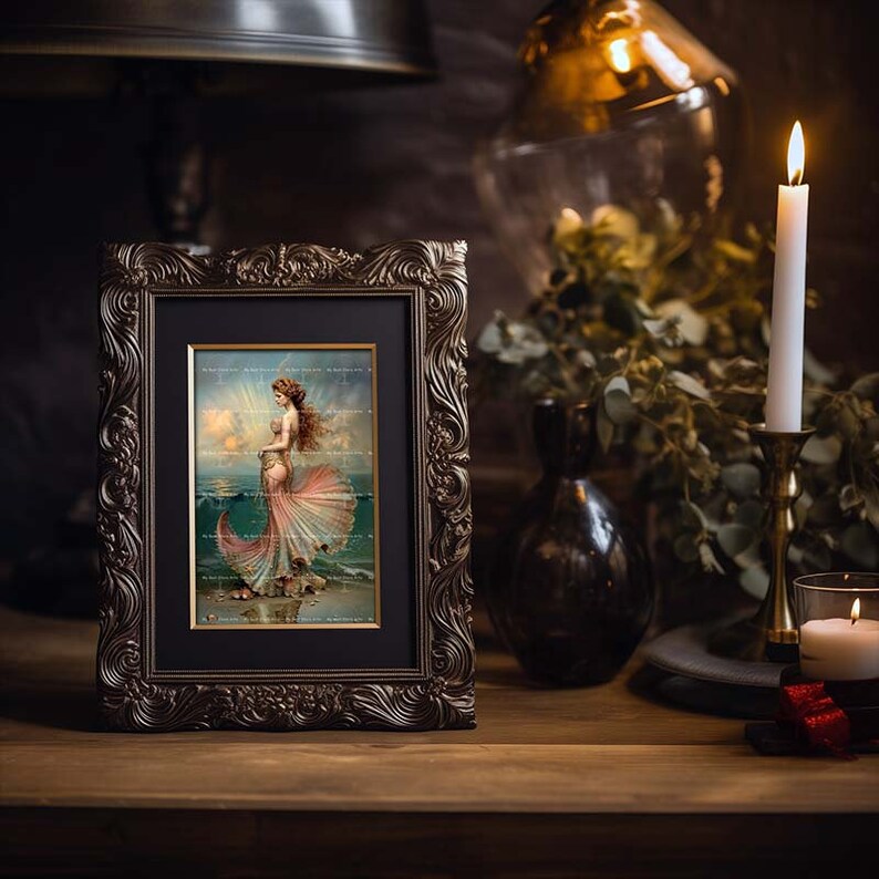 Aphrodite Art Print - Greek Goddess Love Beauty, Venus Gothic, Ocean ...