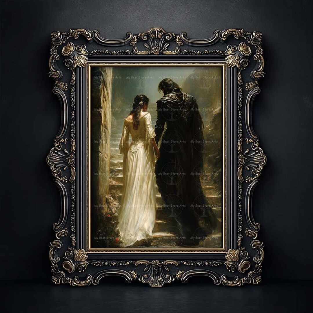 Gothic Hades and Persephone Art Print - Mystical Dark Academia Poster ...